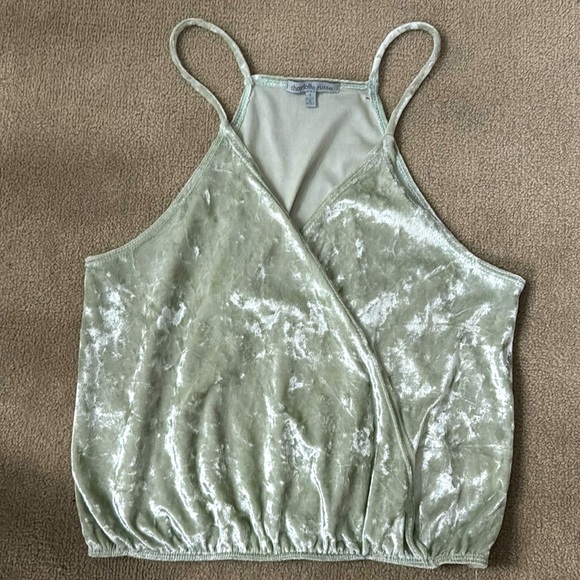 Charlotte Russe | Tops | Sage Green Velvet Tank Top | Poshmark